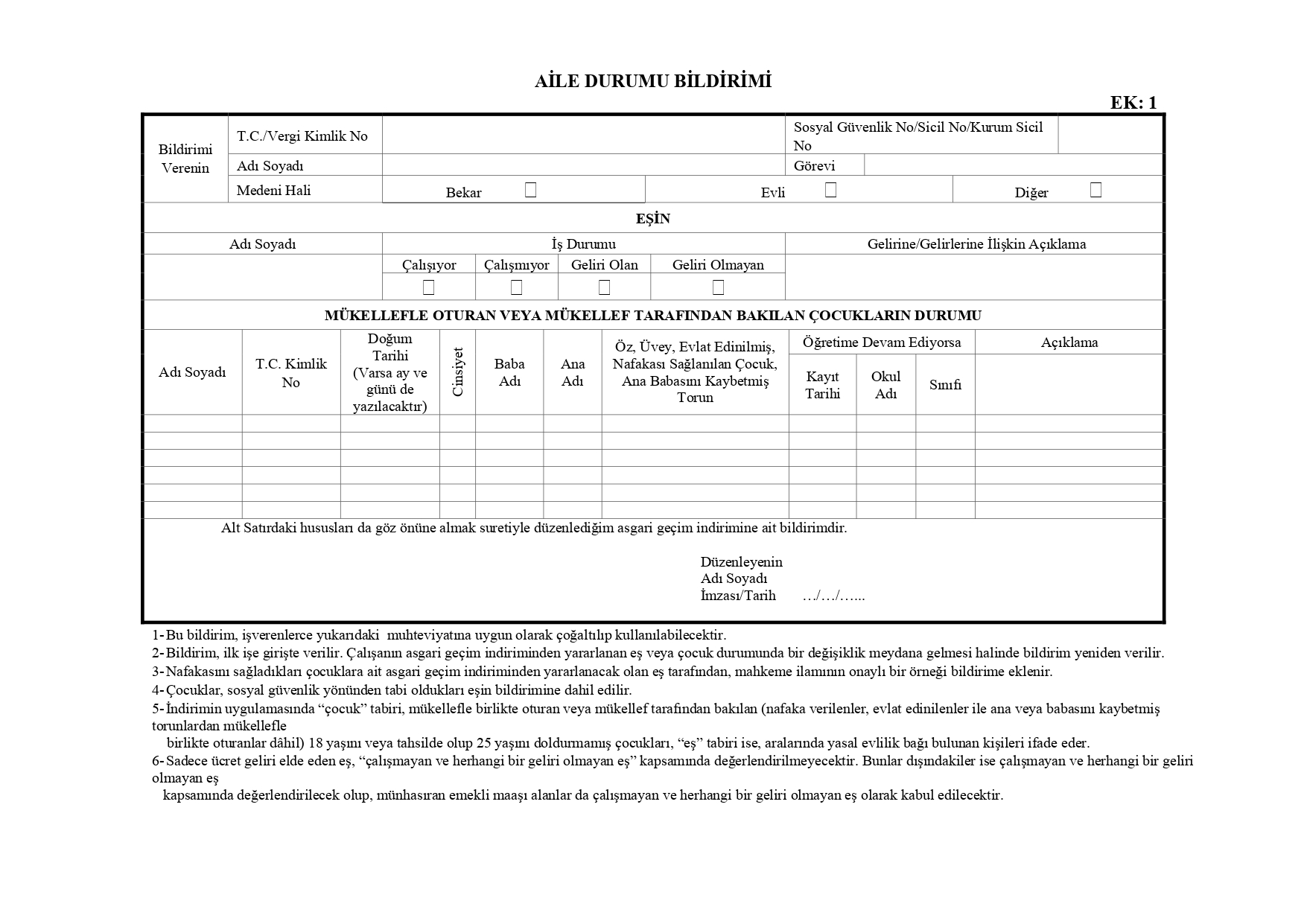 Aile Durum Bildirim Formu Nasıl Doldurulur? e-Devlet ve Manuel Doldurma Rehberi | Patron PDKS